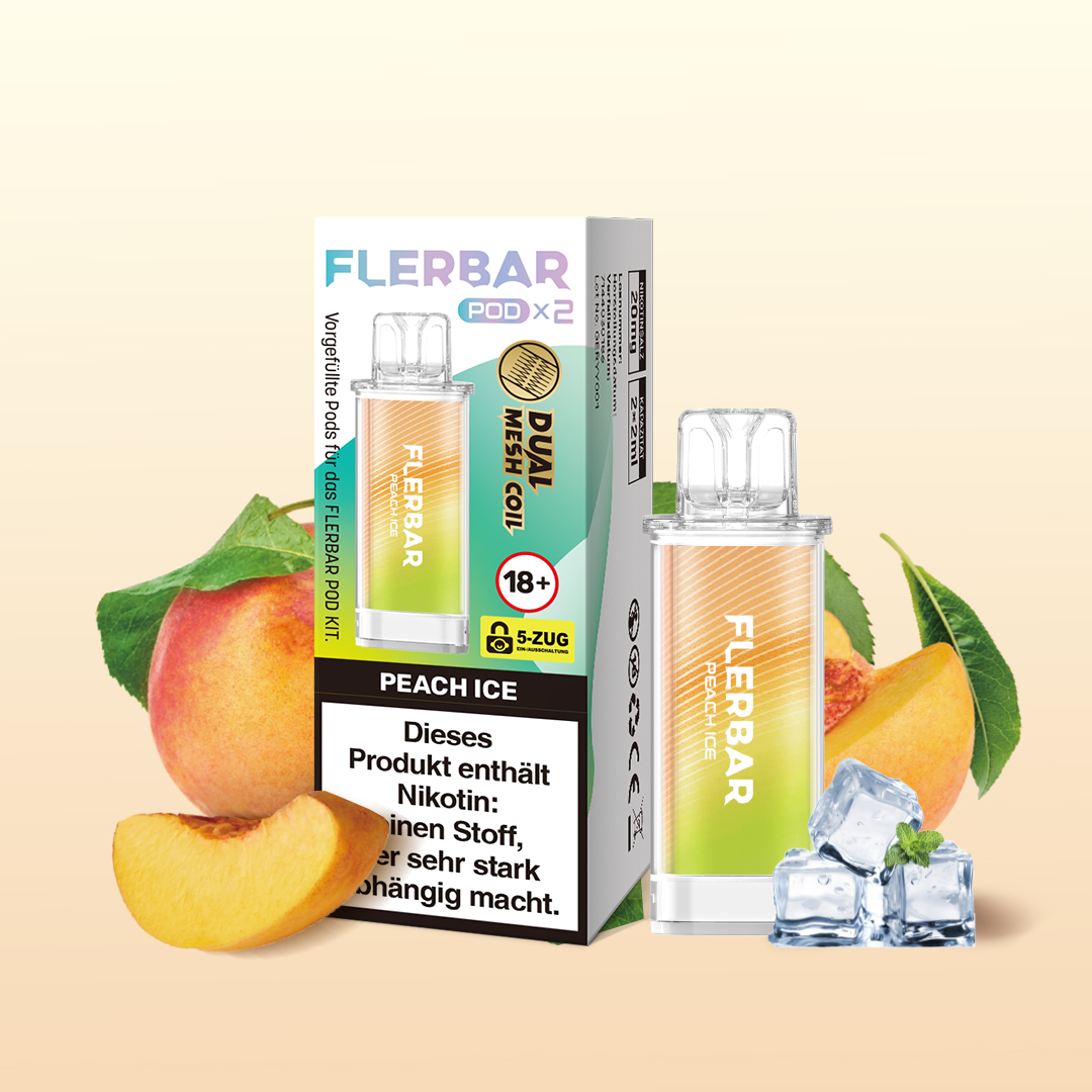 2x POD Peach Ice | Flerbar Pods | Flerbar Onlineshop 2x POD Peach Ice | Flerbar Pods | Flerbar Onlineshop