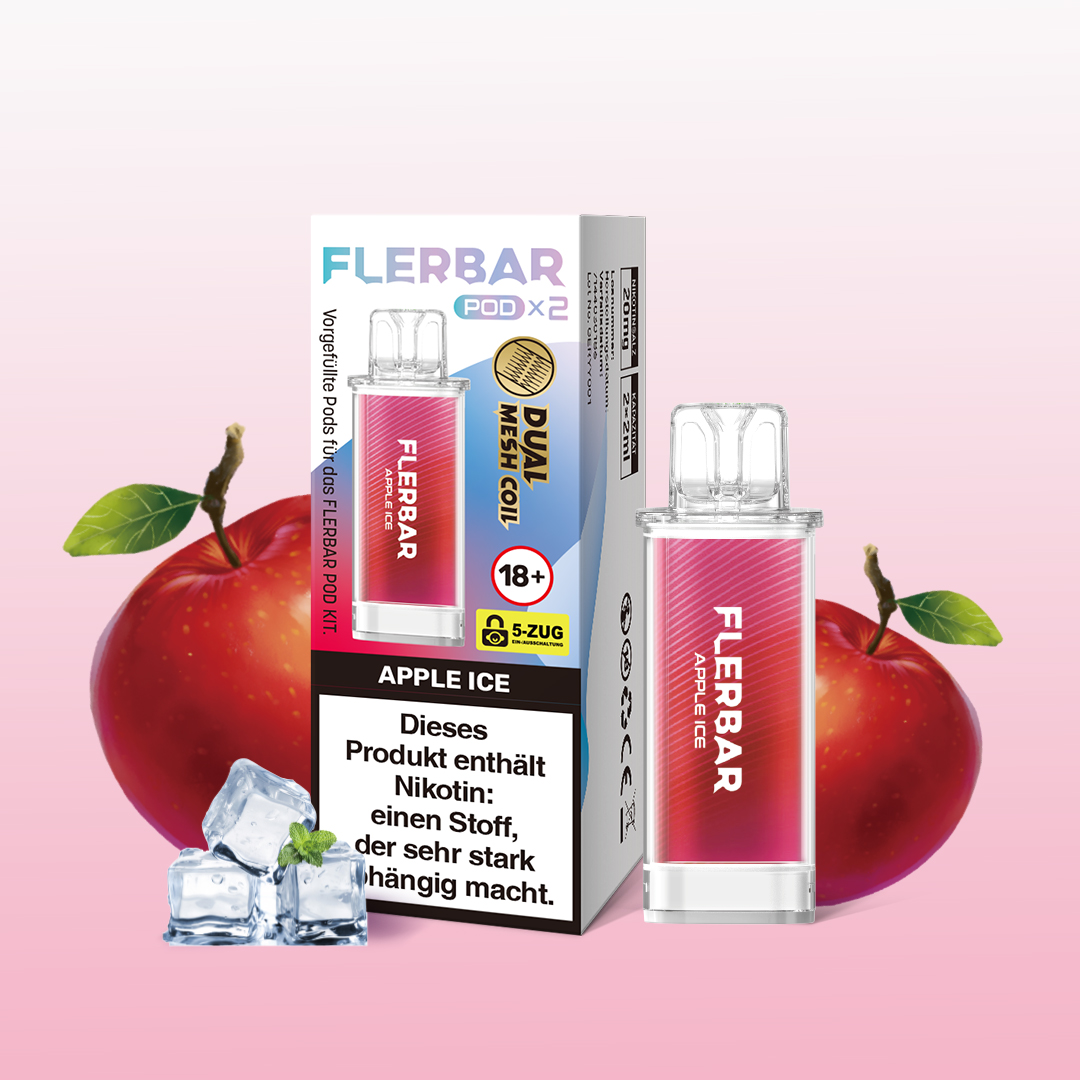 2x POD Apple Ice | Flerbar Pods | Flerbar Onlineshop 2x POD Apple Ice | Flerbar Pods | Flerbar Onlineshop